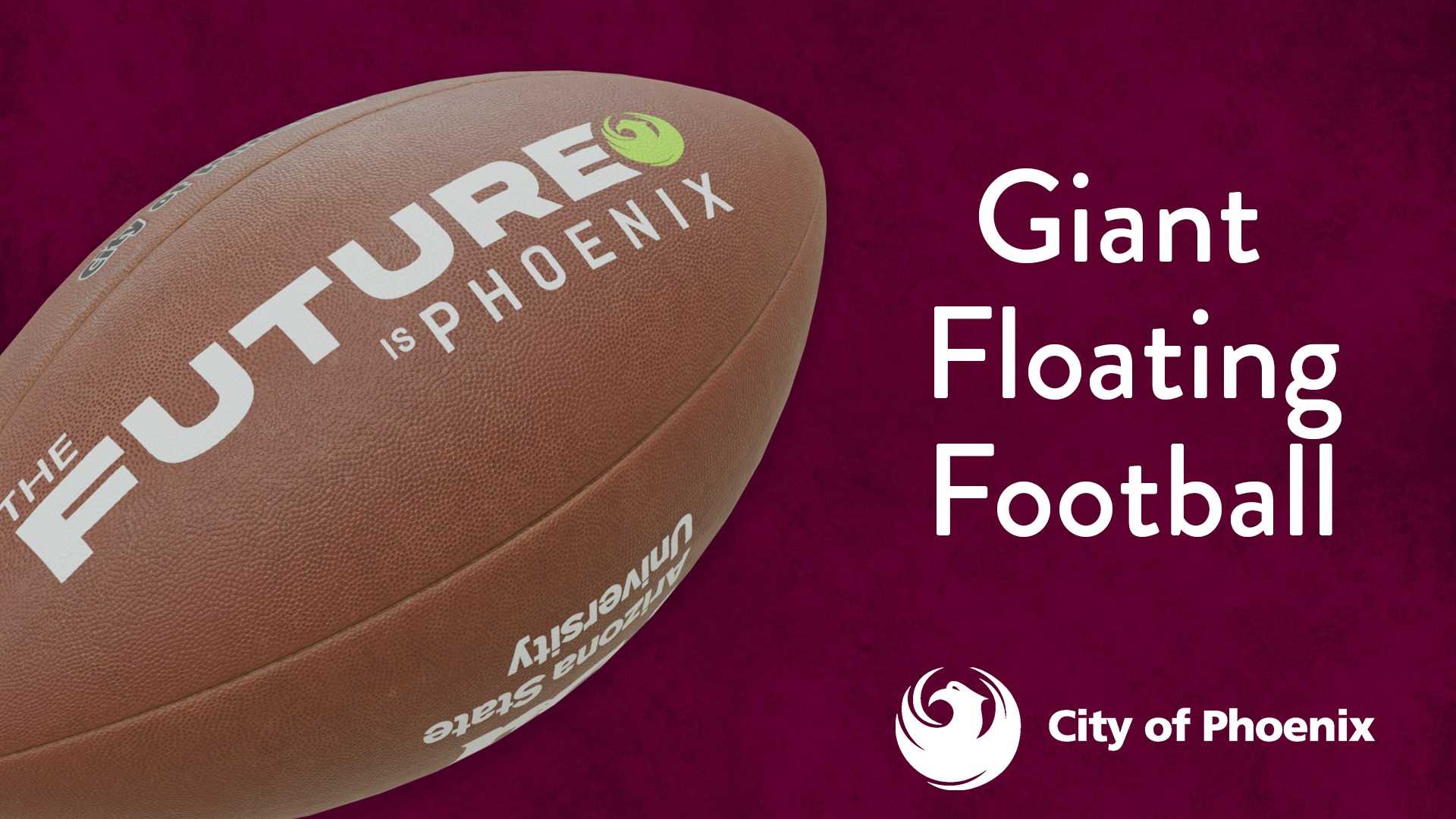 Giant football floating in Air - VueXR